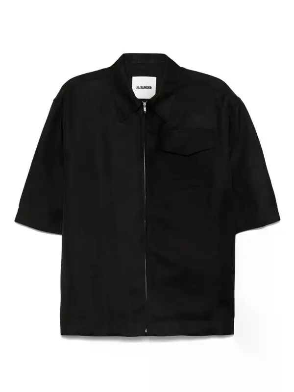 JIL SANDER Zip-front Ruffled Shirt