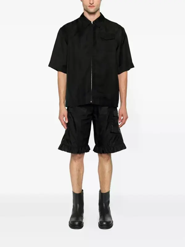 JIL SANDER Zip-front Ruffled Shirt