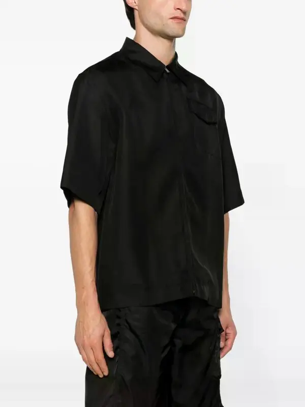 JIL SANDER Zip-front Ruffled Shirt