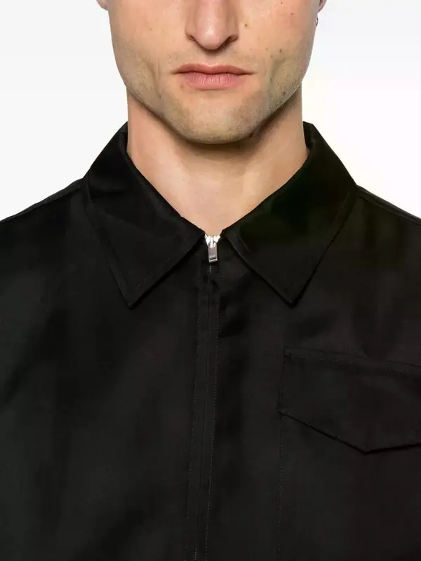 JIL SANDER Zip-front Ruffled Shirt