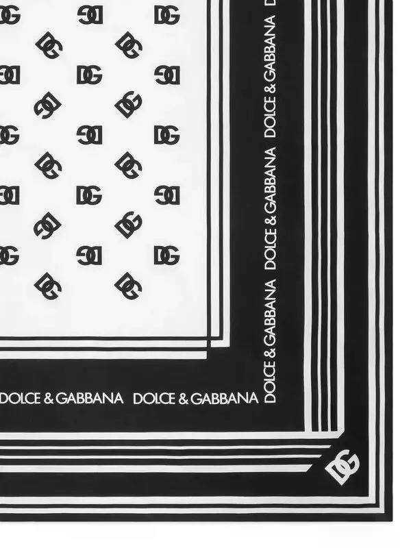 Dolce & Gabbana Dna Monogram-pattern Silk Scarf