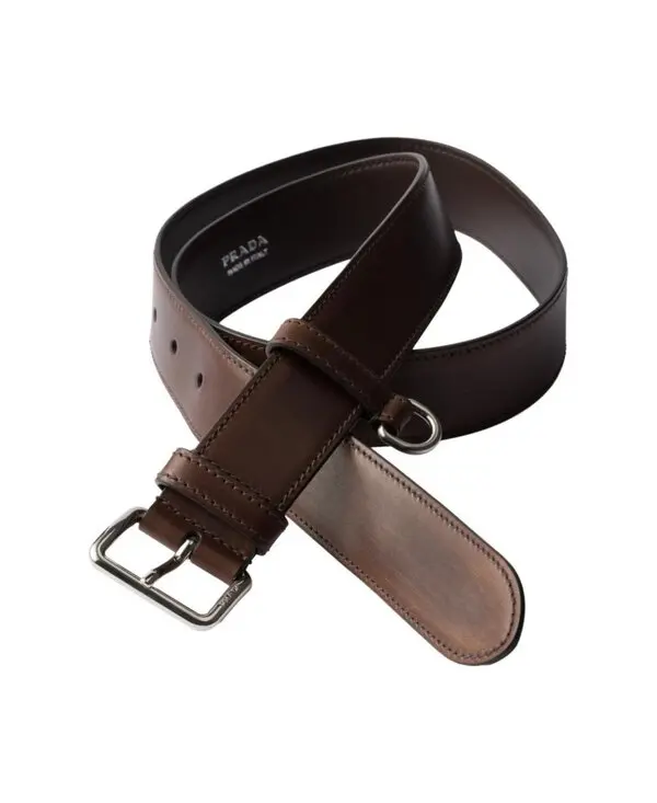 Prada Antiqued Leather Belt