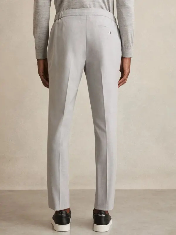 REISS Found Stretch Slim Fit Trousers - Grey