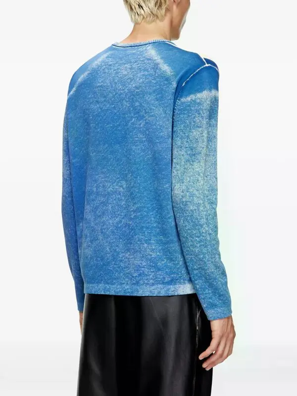 DIESEL® Oliba Stripe-print V-neck Sweater