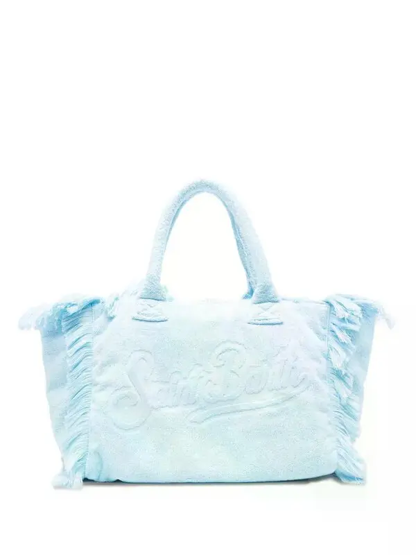MC2 SAINT BARTH Colette Terry Embossed-logo Fringed Tote Bag