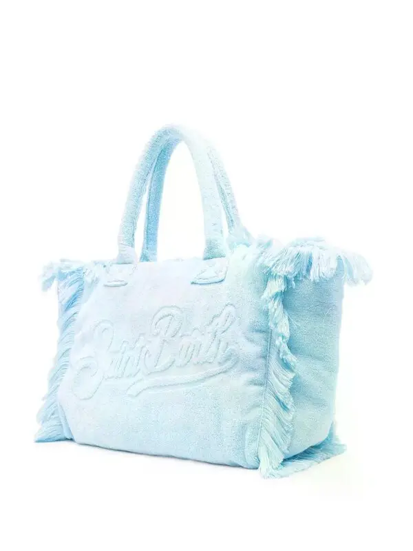 MC2 SAINT BARTH Colette Terry Embossed-logo Fringed Tote Bag