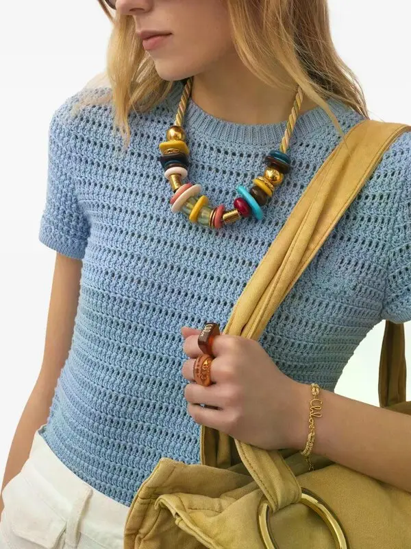 Chloé Plage Logo-plaque Braided Bracelet