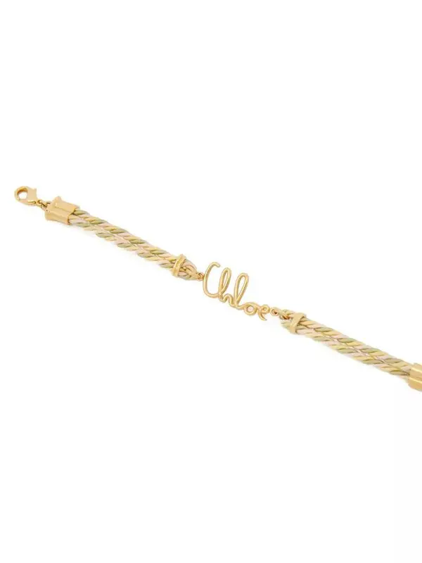 Chloé Plage Logo-plaque Braided Bracelet