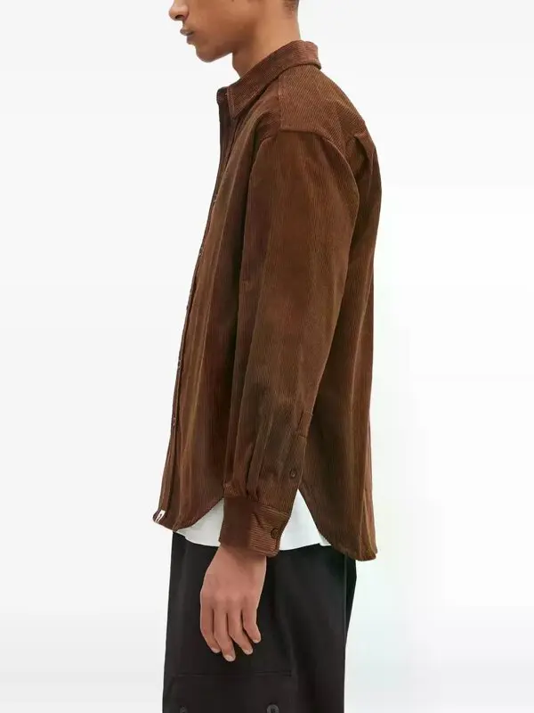 A BATHING APE Corduroy Button-down Shirt - Brown