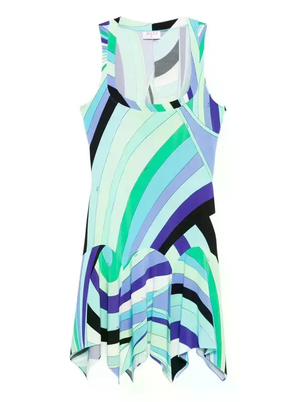 Emilio Pucci Abstract-print Dress - Blue