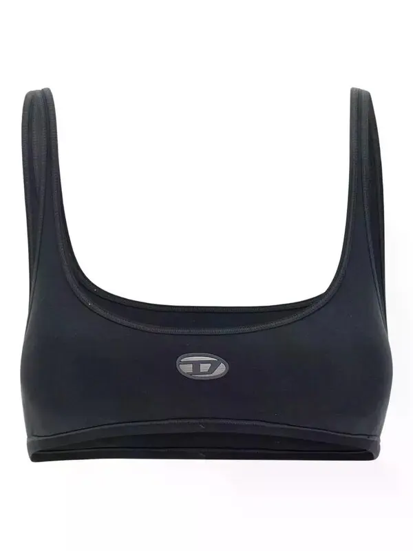 DIESEL® Bralette With Oval D Logo - Black