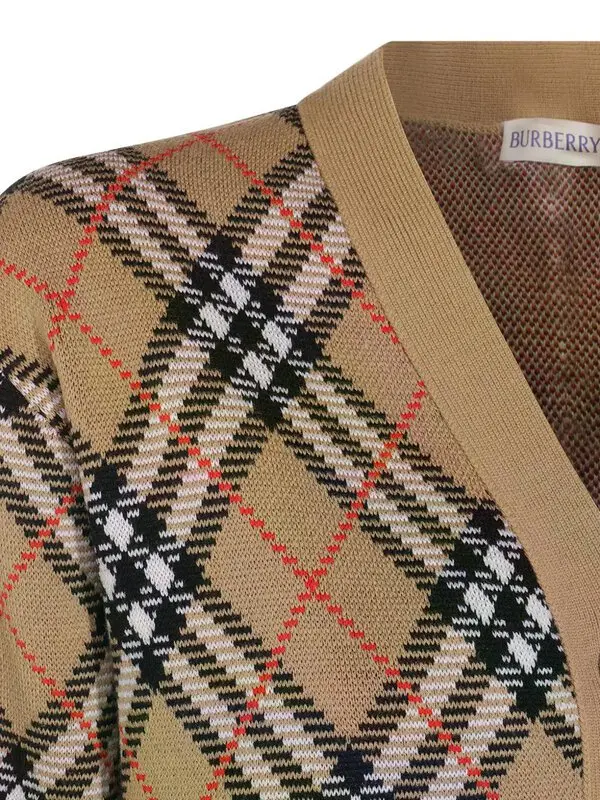 Burberry Checked Cardigan
