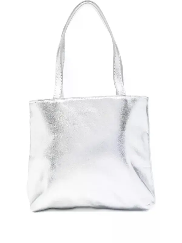 HAI Leather Tote Bag - Silver