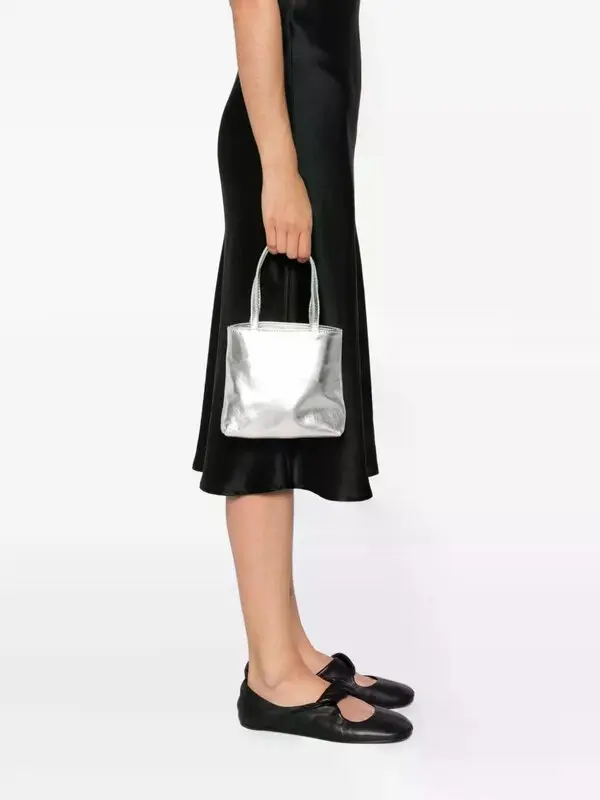 HAI Leather Tote Bag - Silver