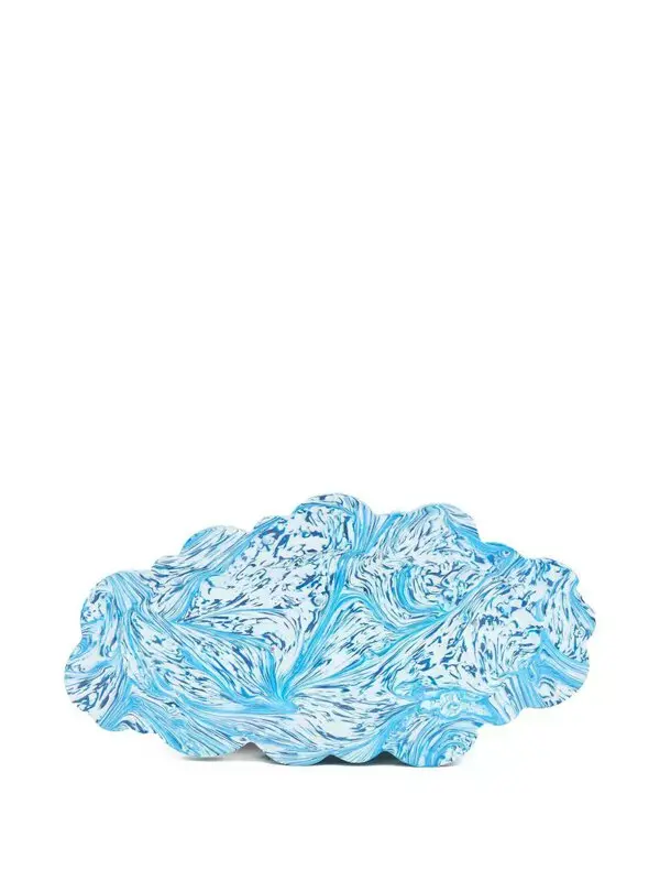 SPACE AVAILABLE Abstract-pattern Print Tray - Blue