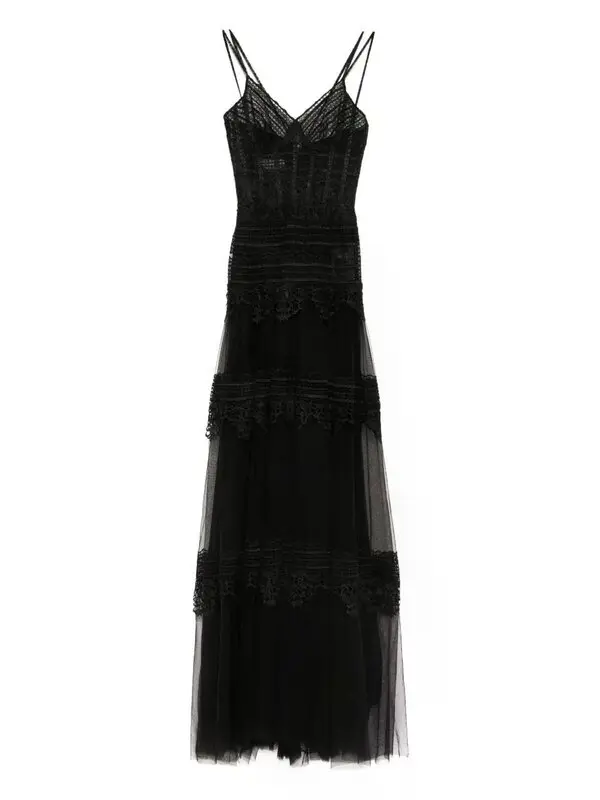 SAIID KOBEISY Lace Sleeveless Dress - Black