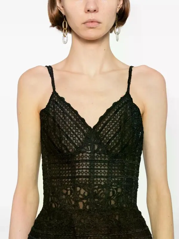 SAIID KOBEISY Lace Sleeveless Dress - Black