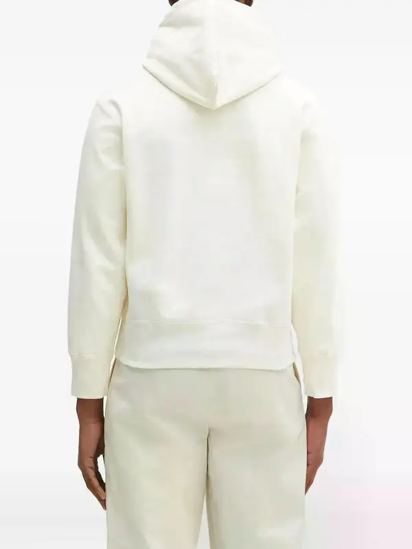 A BATHING APE Logo-embroidered Hoodie - White