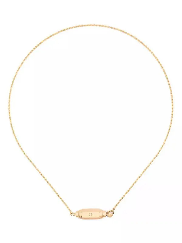 MARIE LICHTENBERG Micro Coco Diamond Locket Necklace - Yellow