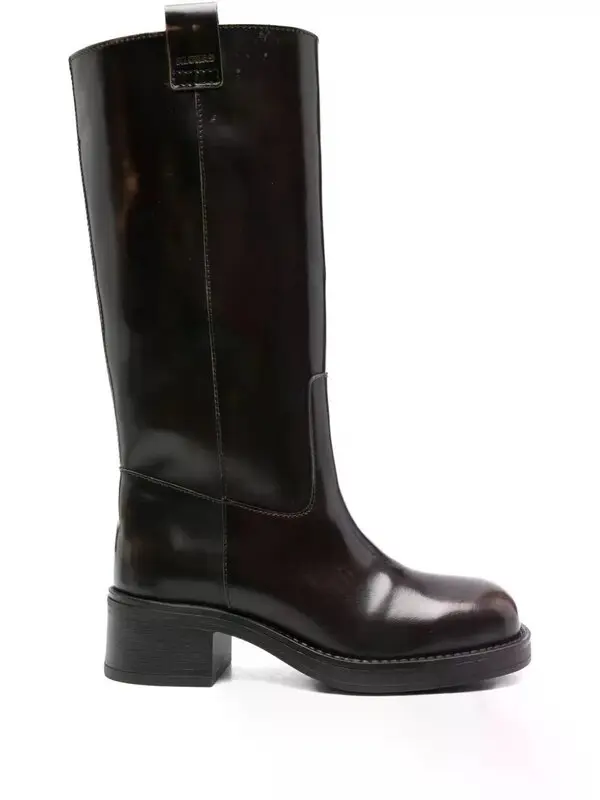 ALOHAS 40mm Calf Leather Biker Boots