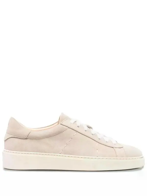 Eleventy Suede Leather Trainers - Neutrals