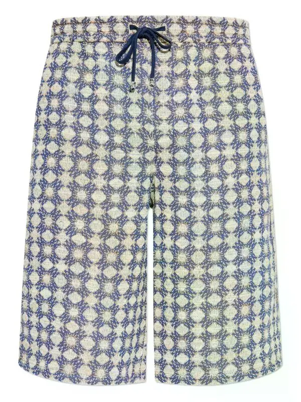 Amiri Geometric Pattern Shorts - Blue