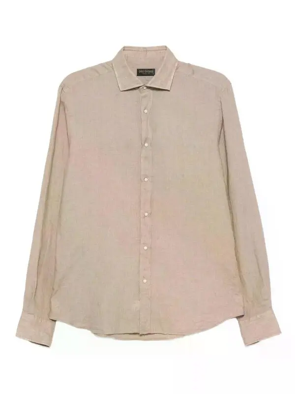 DELL'OGLIO Long-sleeve Linen Shirt