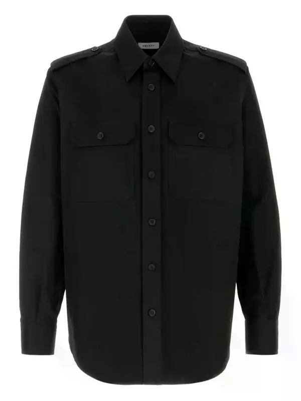 Alexander McQueen Double-pocket Cotton Shirt - Black