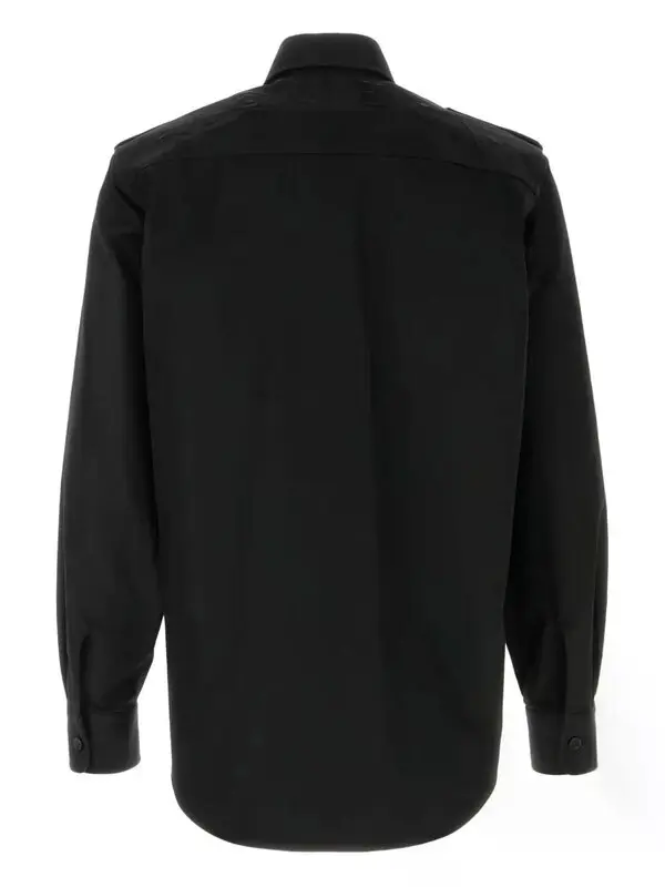 Alexander McQueen Double-pocket Cotton Shirt - Black
