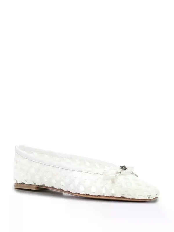 Casadei Versilia Textured Ballerinas - White