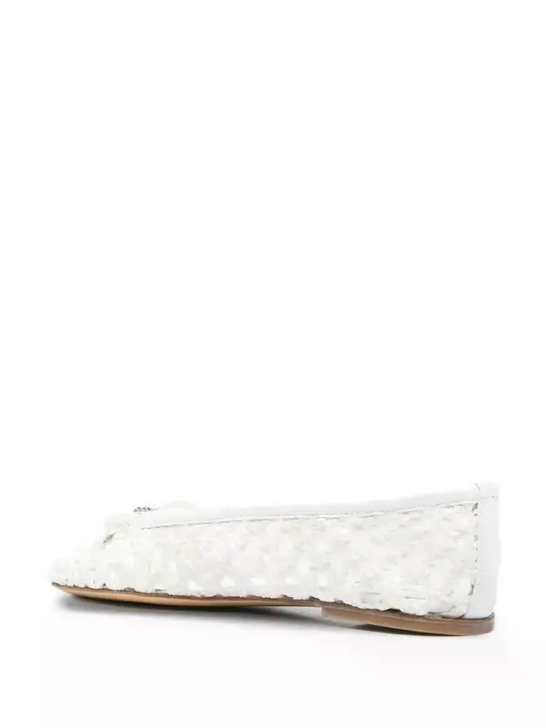 Casadei Versilia Textured Ballerinas - White