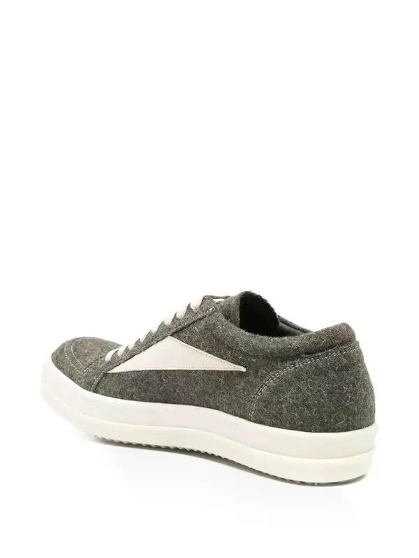 Rick Owens Panelled Low Top Sneakers - Grey