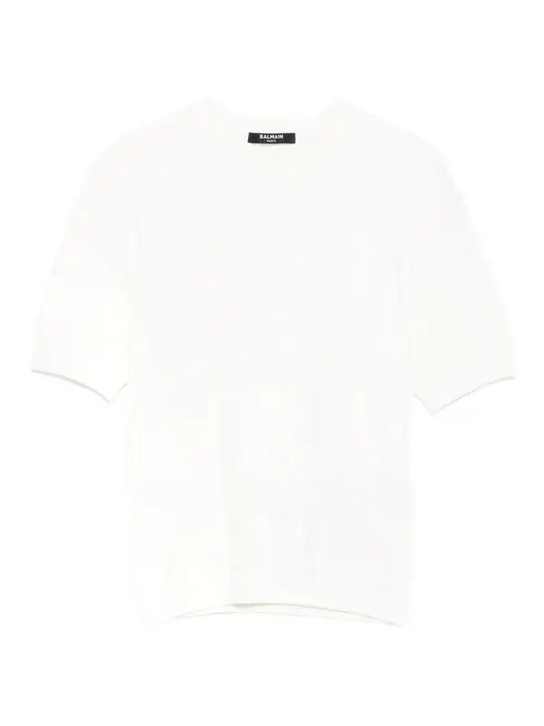 Balmain Textured Short-sleeve T-shirt - White