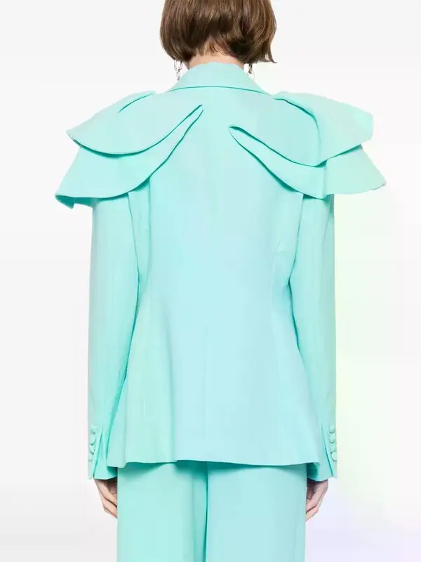 SAIID KOBEISY Tailored Ruffled Blazer - Blue