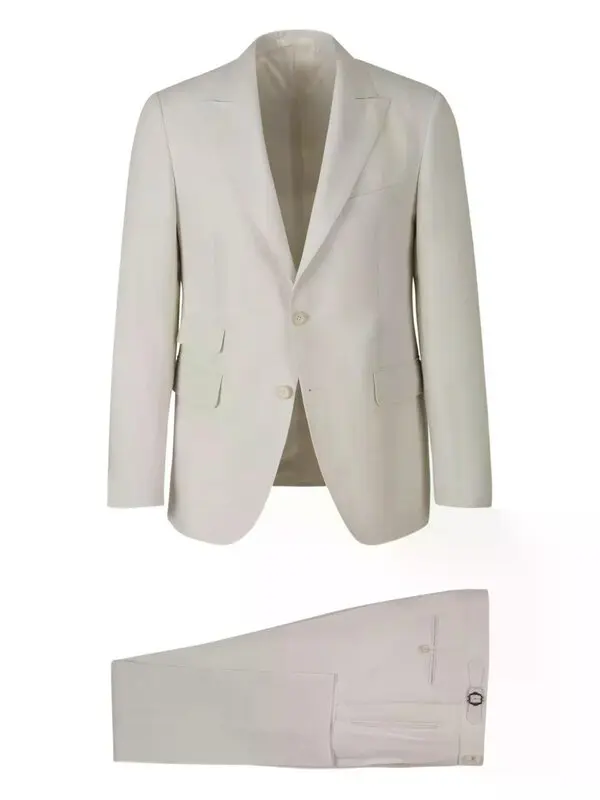 Scabal Single-breasted Suit - White