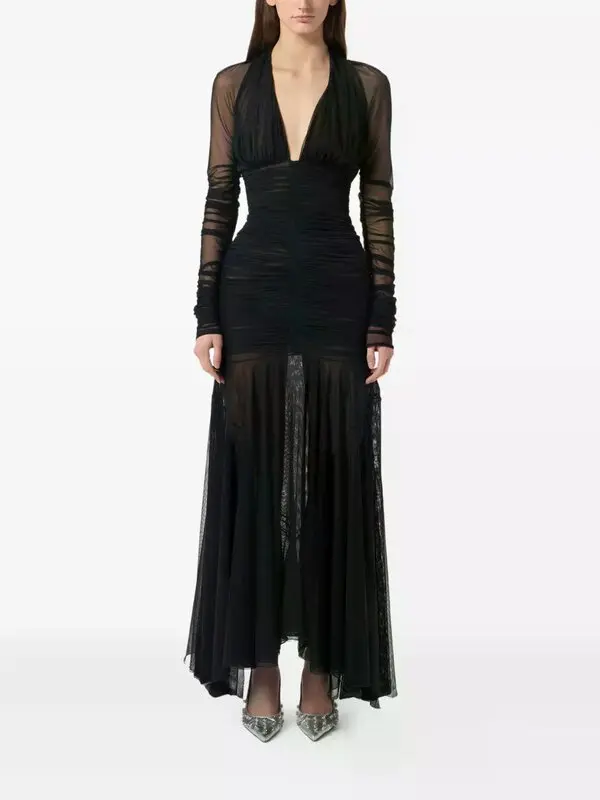 Blumarine Ruched Tulle Dress