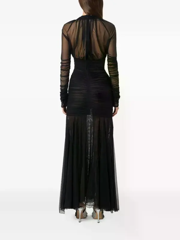 Blumarine Ruched Tulle Dress