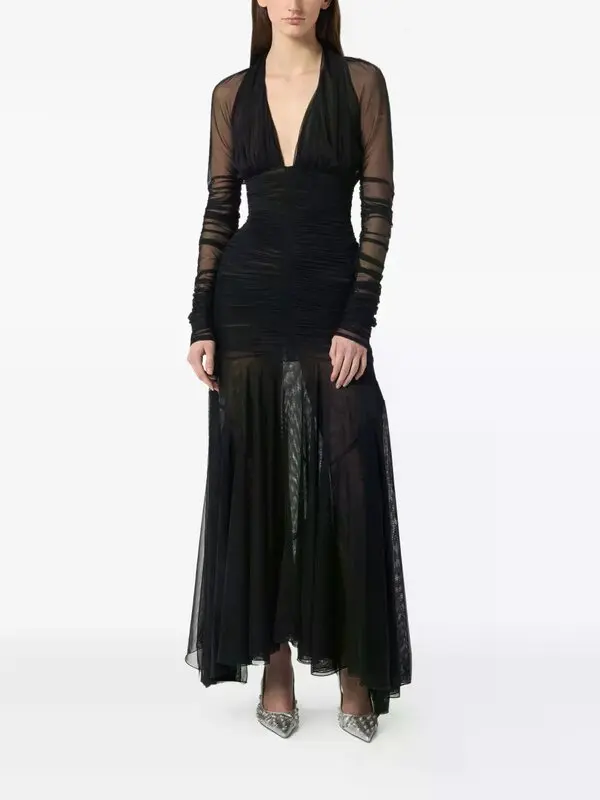 Blumarine Ruched Tulle Dress