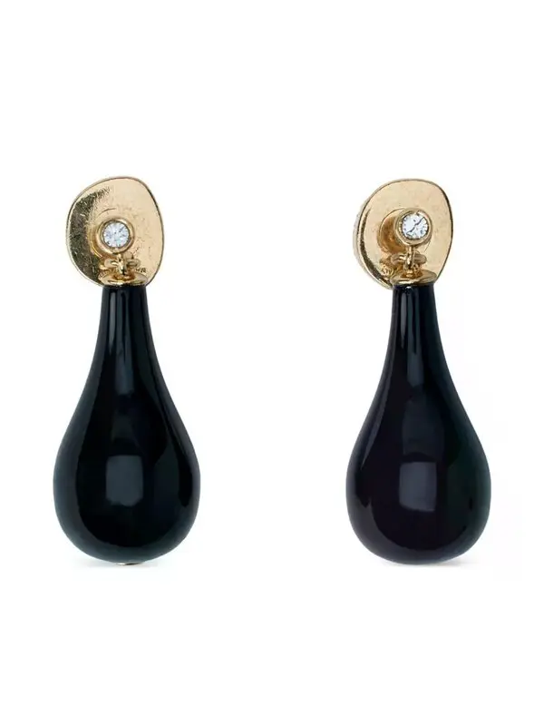 TOTEME Crystal-embellished Drop Earrings - Black