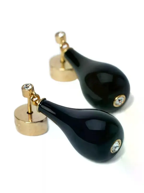 TOTEME Crystal-embellished Drop Earrings - Black