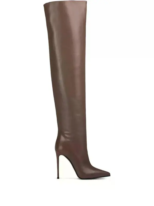LE SILLA 120mm Thigh-high Stiletto Boots - Brown