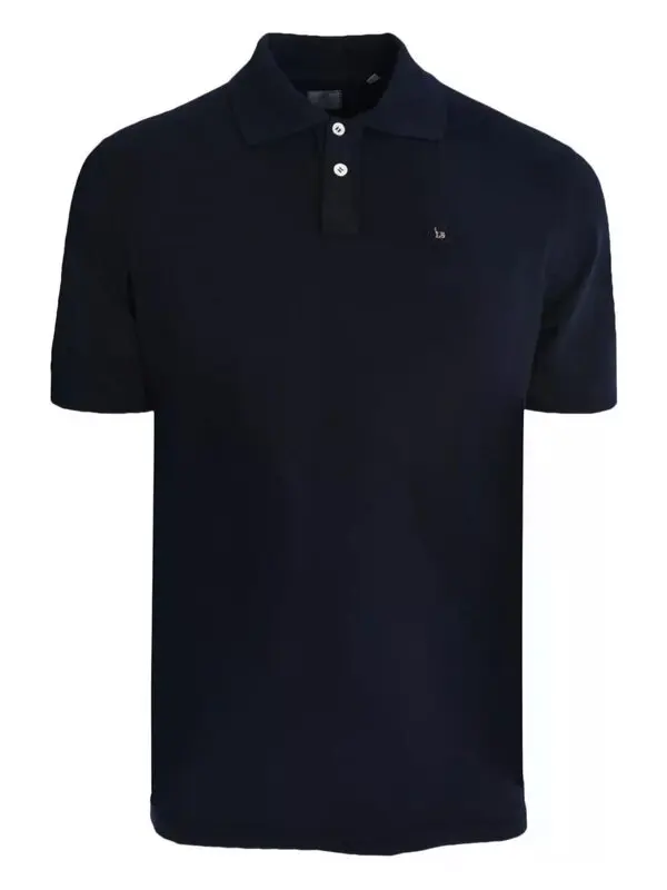 LUIGI BORRELLI Piquet-cotton Polo Shirt - Blue