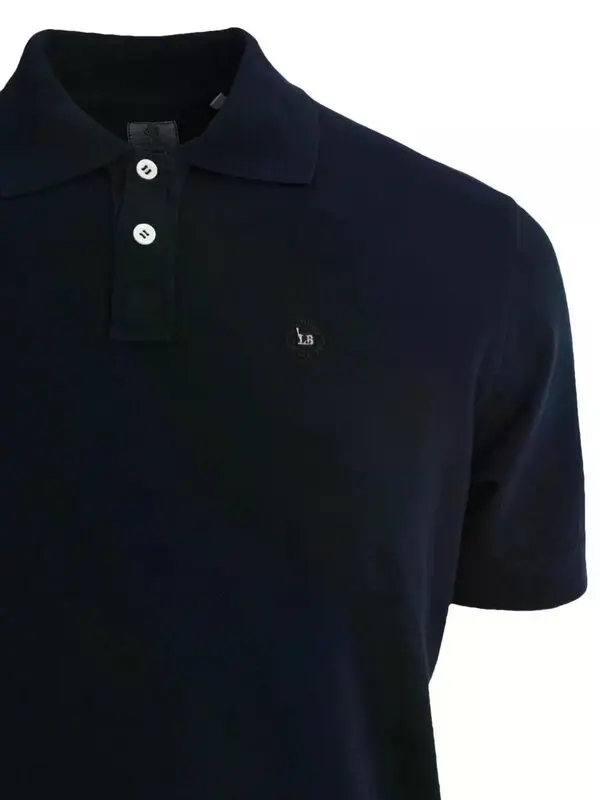 LUIGI BORRELLI Piquet-cotton Polo Shirt - Blue