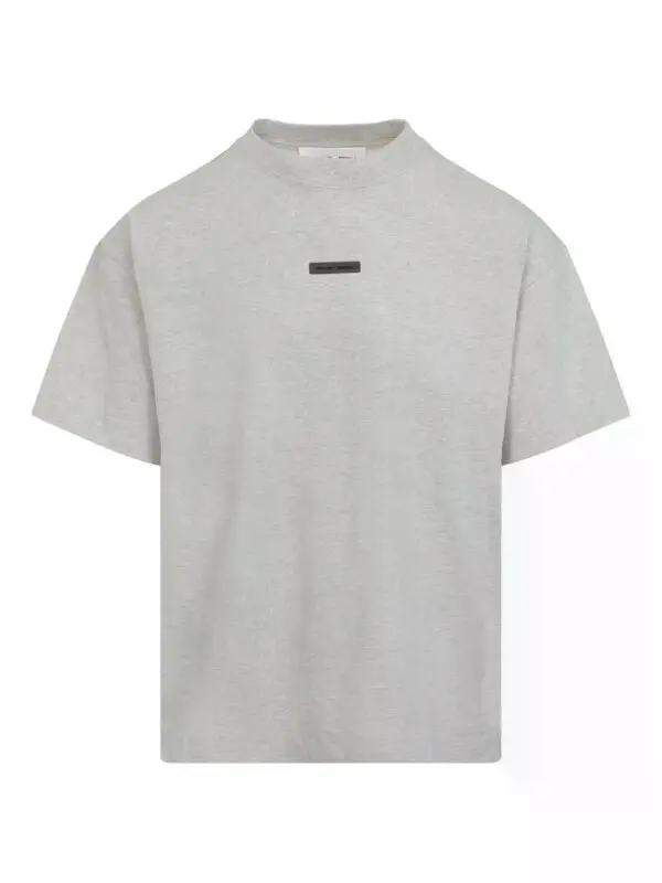 Fear Of God Logo-plaque Cotton T-shirt - Grey
