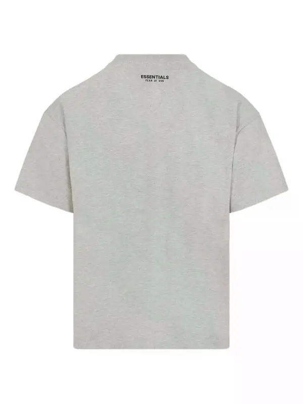 Fear Of God Logo-plaque Cotton T-shirt - Grey