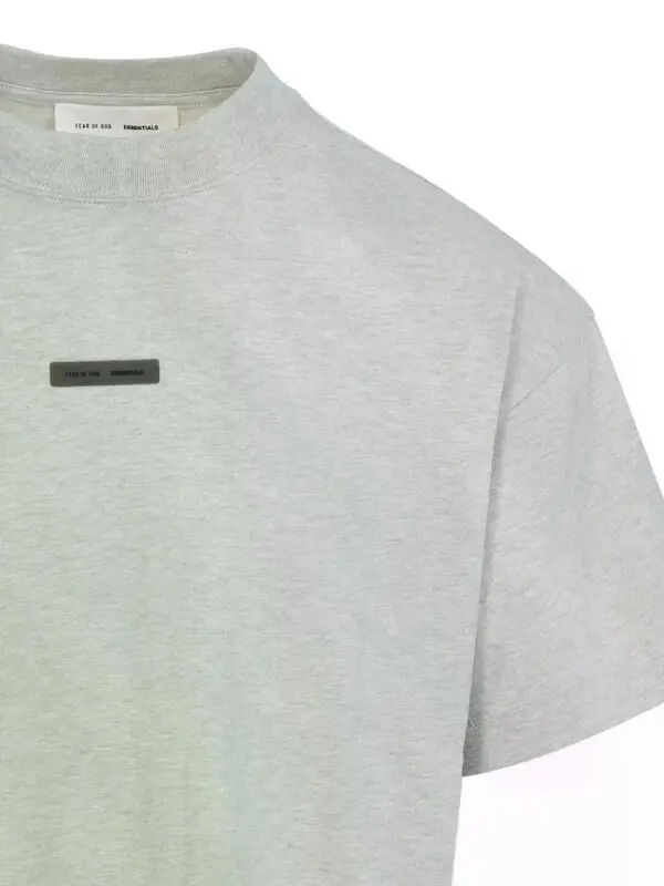 Fear Of God Logo-plaque Cotton T-shirt - Grey