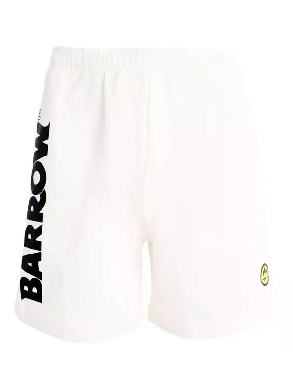 BARROW Logo-print Track Shorts - White