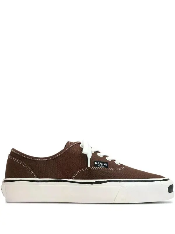 KAMIYA Herc Canvas Lace-up Sneakers - Brown