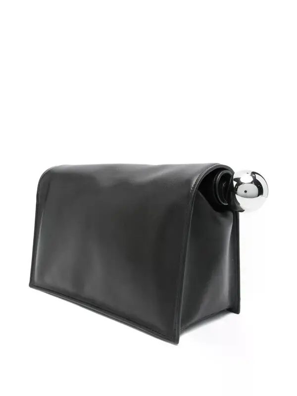 Jacquemus The Rond Carré Leather Clutch Bag - Black