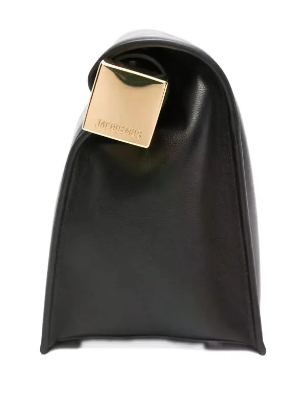 Jacquemus The Rond Carré Leather Clutch Bag - Black